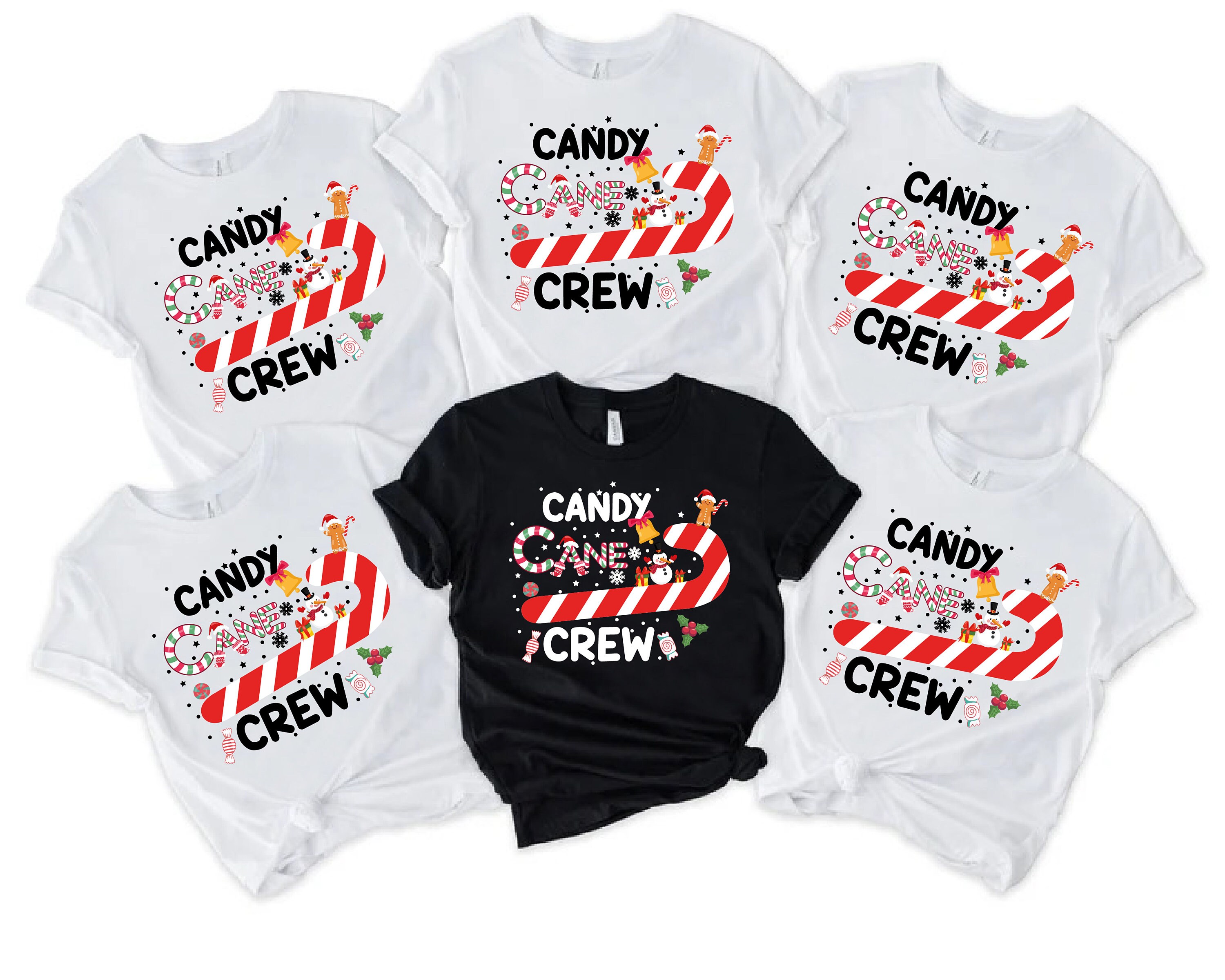 Candy Cane Crew Shirts,funny Xmas Matching Tshirts,family Christmas ...