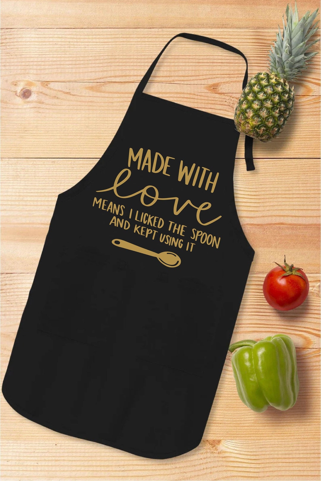 Funny Kitchen Apron,made With Love Apron,chef Gift,sarcastic Cooking ...