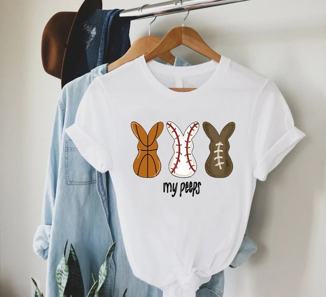 My Peeps Shirt,easter Bunnies Shirt,sports Ball Easter Shirt,sports ...