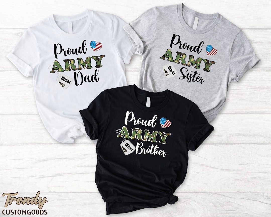 Custom Patriotic Family Matching Shirt, Proud Army Family Shirts ...