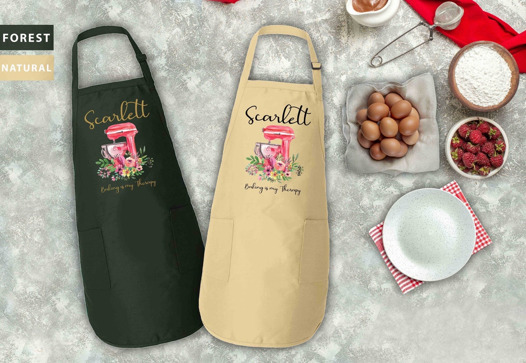 Personalized Baking Apron,custom Bakery Apron With Pockets,baking Lover ...