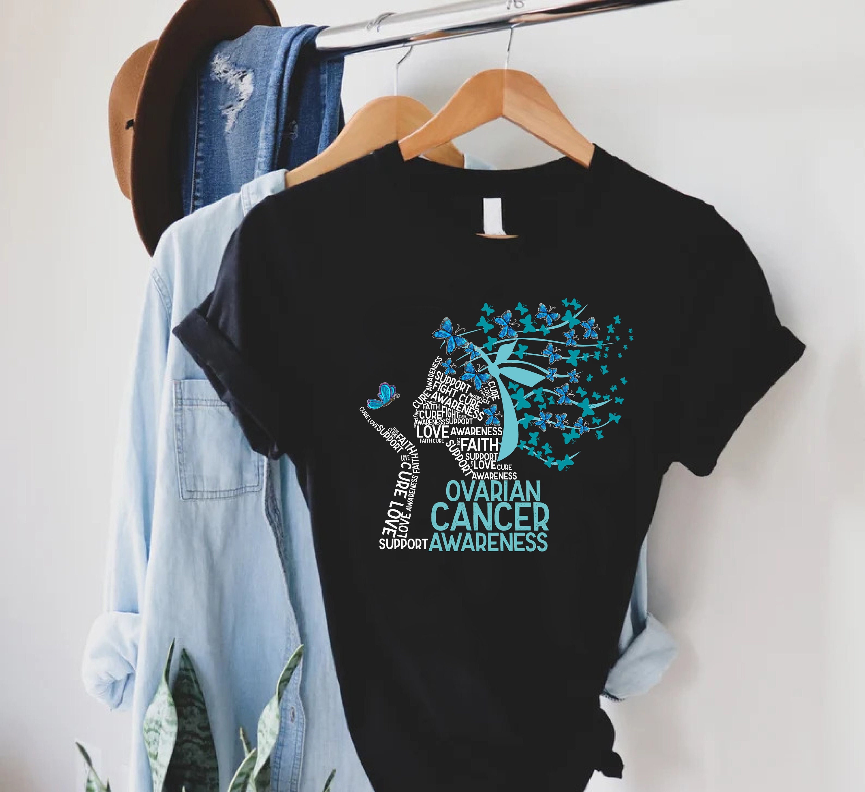 Ovarian Cancer Awareness Shirt,ovarian Cancer Patient Gift,cancer ...