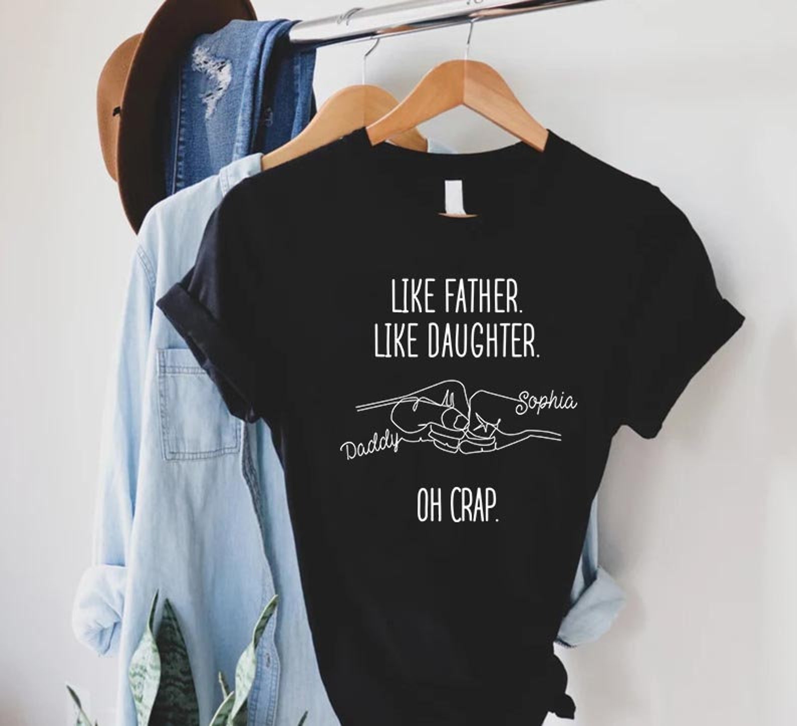 Custom Father Daughter Matching Shirts,fathers Day Gift,personalized ...
