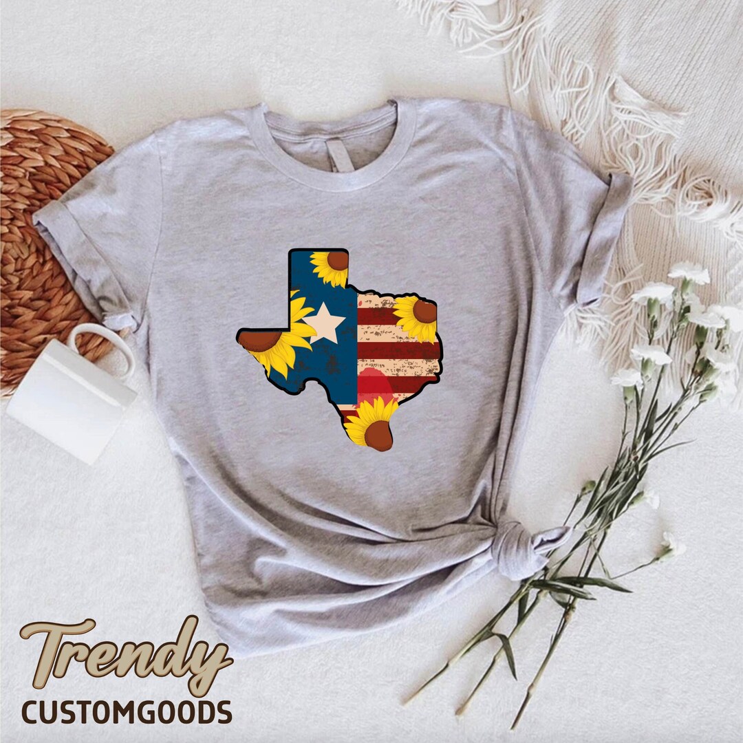 Floral Texas Map Shirt,texas Flag Shirt,womens Texas Tshirt,texan Gift ...