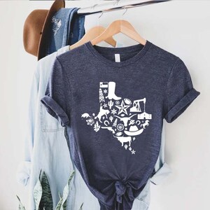 Texas T-shirt,texas Favorites Symbols Shirt,texan Gift,texas Fan T ...