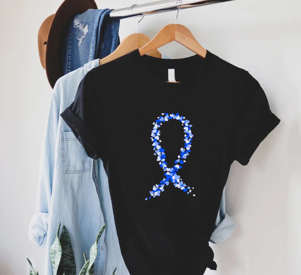 Colon Cancer Ribbon Shirt,colon Cancer Awareness Gift,colon Cancer ...
