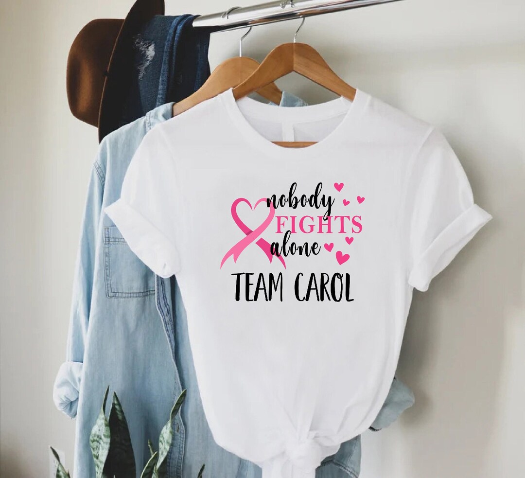 Personalized Breast Cancer Support Team Shirts,custom Cancer Fighting ...
