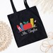 Custom Teacher Tote Bag,kindergarten Teacher Name Tote,teacher ...