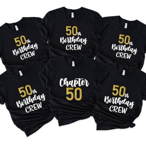 50th Birthday Party Shirts,matching Friend Group Tees,custom Squad ...