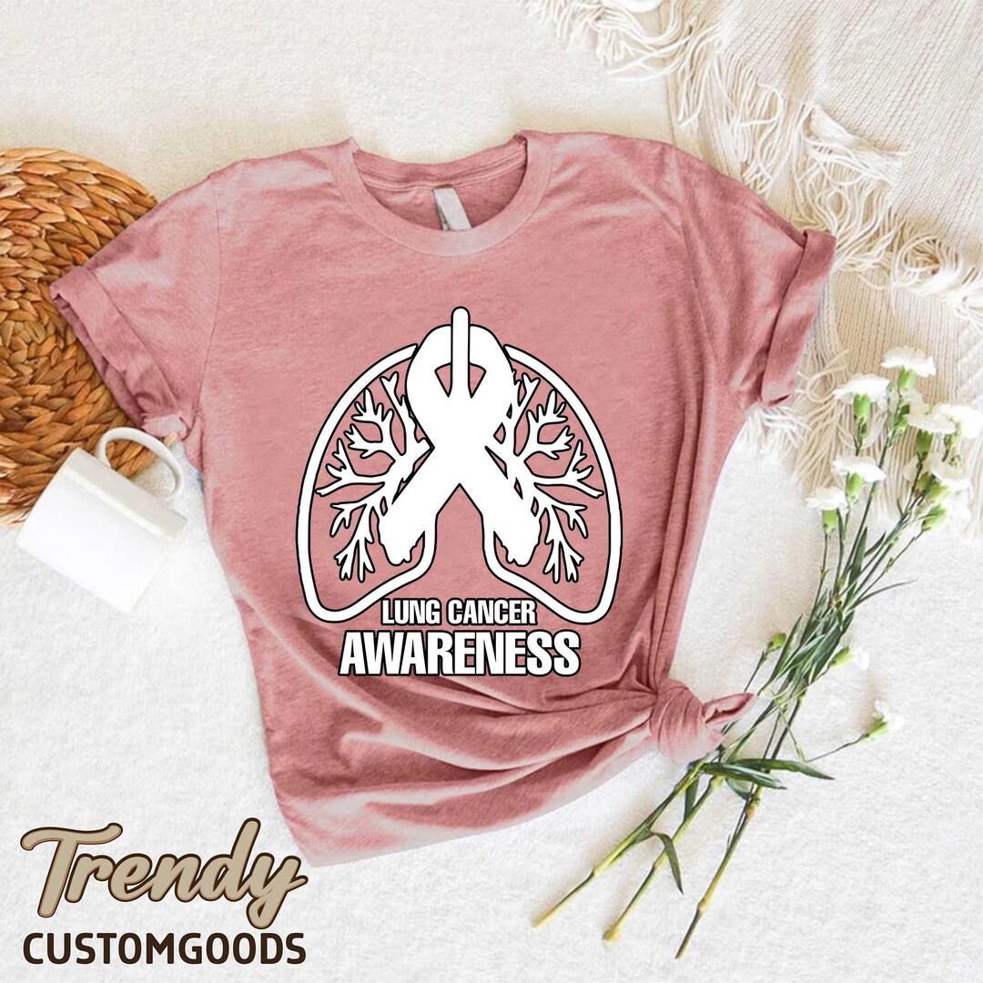 Lung Cancer Awareness Shirt, Fight Lung Cancer, Lung Cancer Women ...