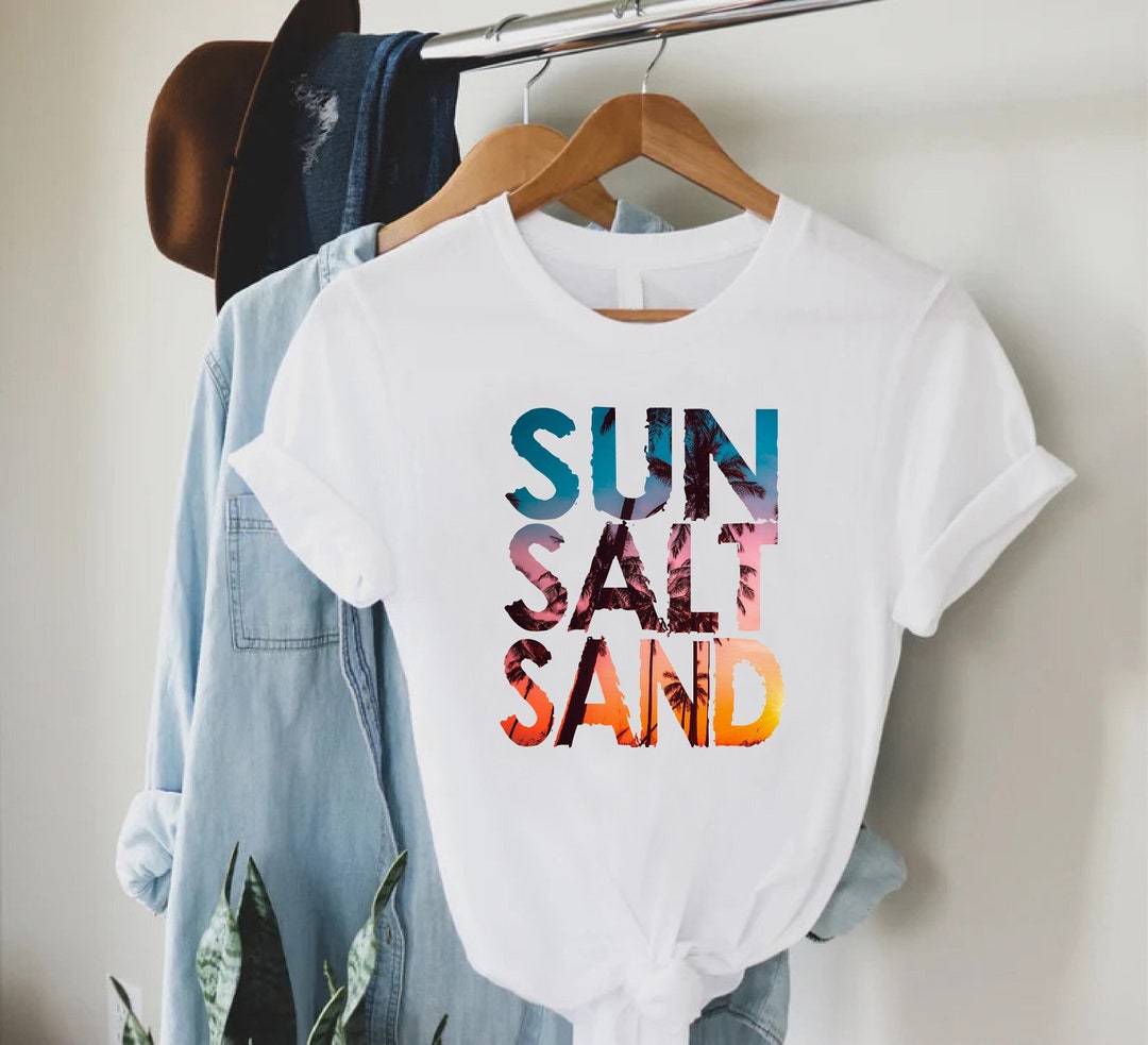 Sun Salt Sand Shirt,beach Tshirt,summer Vacation Gift,funny Summer Tee ...
