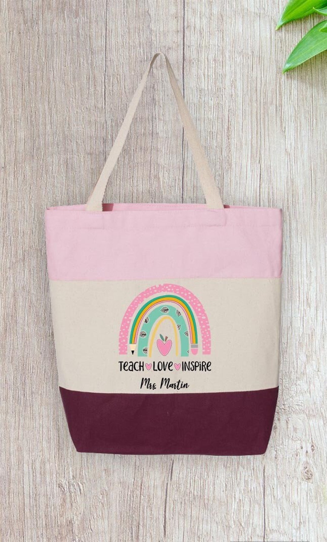 Personalized Teacher Tote Bag,teacher Appreciation Gift,pre-k Teacher ...