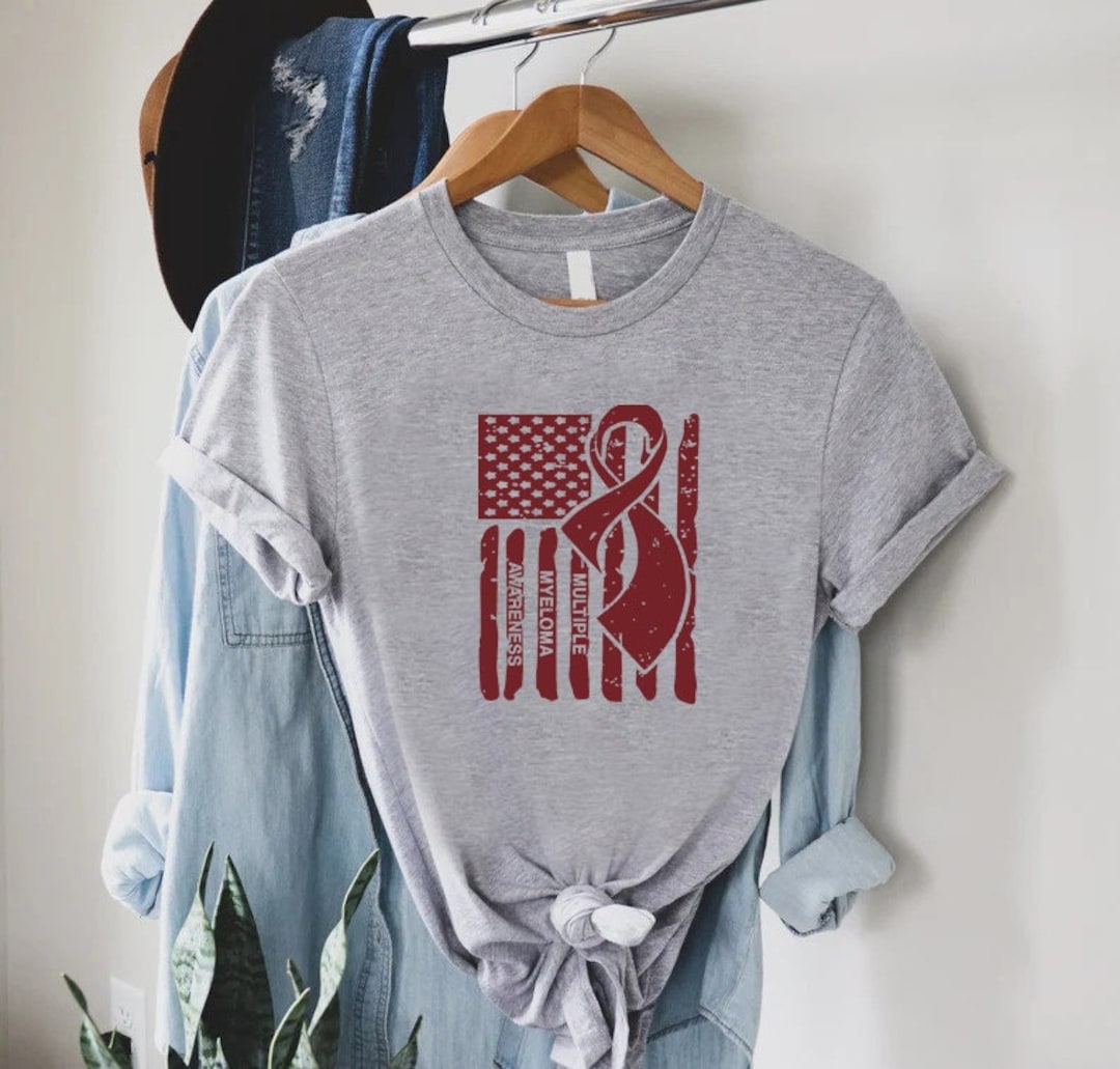 Multiple Myeloma Awareness Flag Shirt,cancer Gift,multiple Myeloma ...