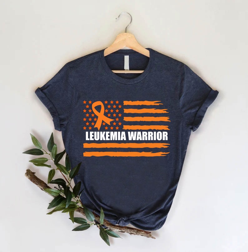 Leukemia Warrior American Flag Shirt,leukemia Warrior Gift,leukemia ...