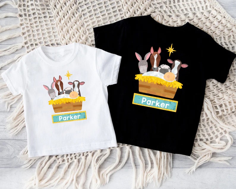 Personalized Nativity Shirt for Kids,custom Manger Scene Toddler Tshirt ...