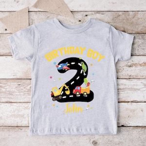 Custom Birthday Boy Shirt, Personalized 2nd Birthday Toddler Shirts ...