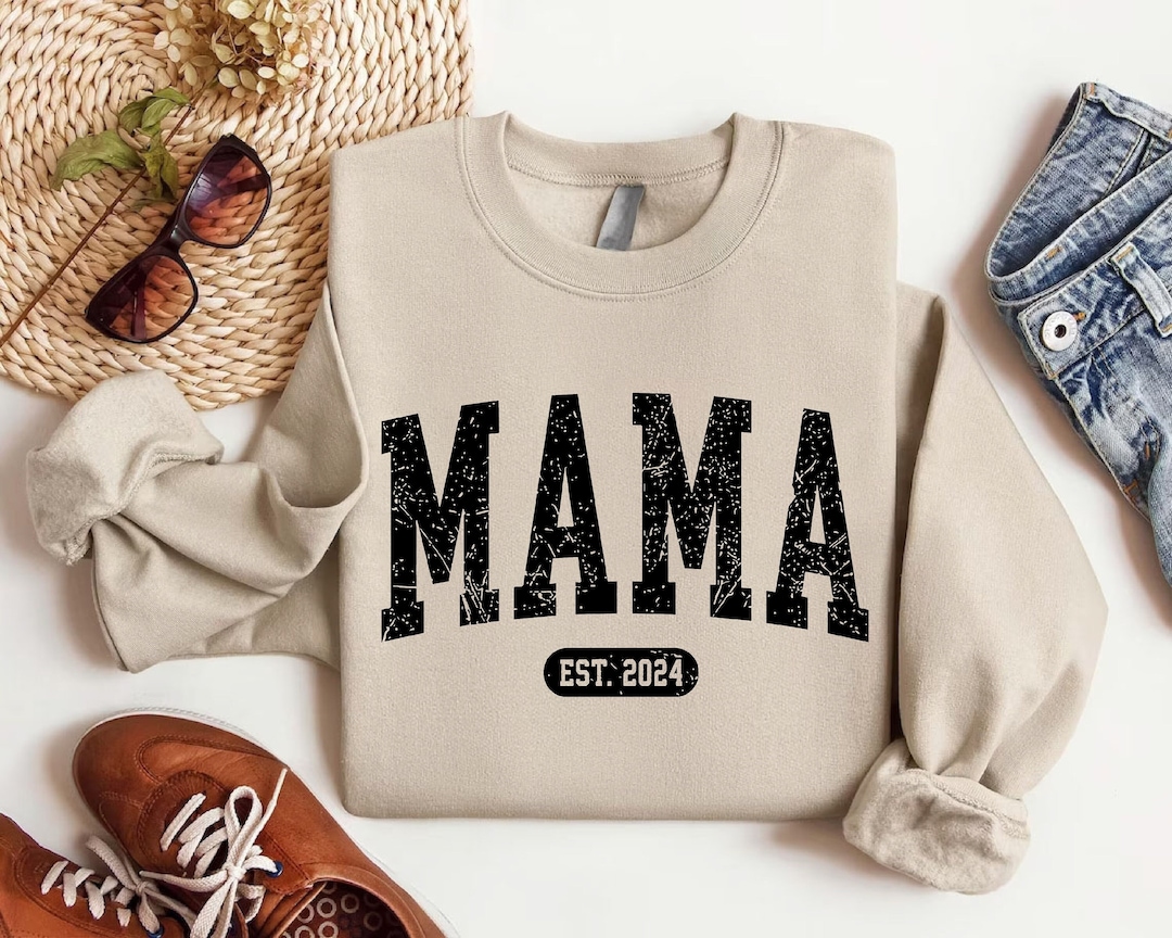 Personalized Mama Est Sweatshirt,custom Mom Sweatshirt,new Mom Gift ...