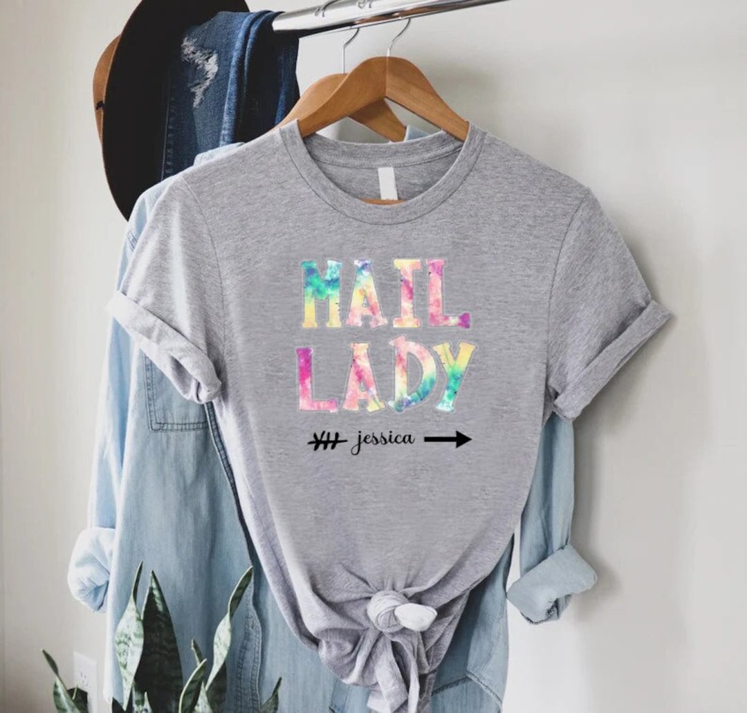 Personalized Mail Lady Shirt,womens Mail Carrier T-shirt,mail Lady Gift ...
