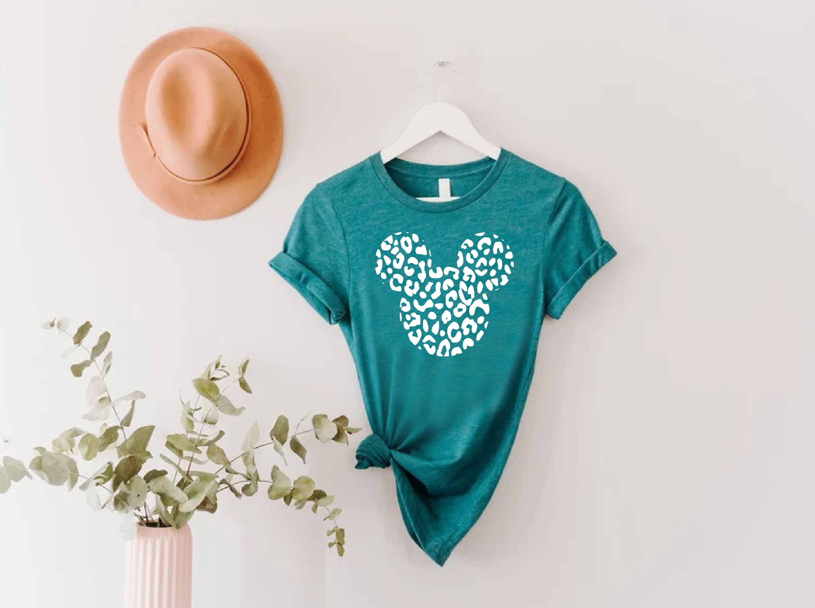 Leopard Print Mickey Shirt for Women,mickey Cheetah Print Tee,animal ...