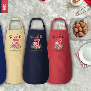 Personalized Baking Apron,custom Bakery Apron With Pockets,baking Lover ...