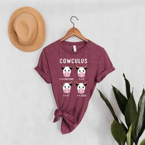 Cowculus Funny Math Shirt, Math Teacher Gift, Math Men's Women's Shirt ...