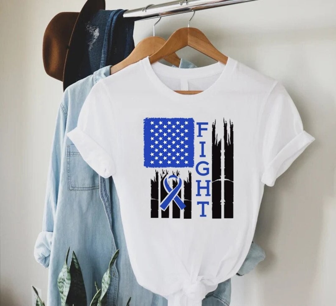 Colon Cancer Fighter Shirt, Cancer Warrior Gift, Colon Cancer Fight ...