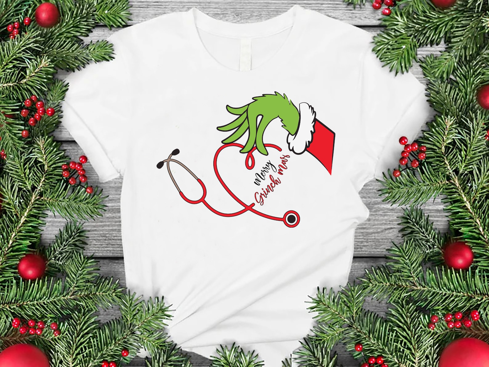 Merry Grinchmas Stethoscope Shirtfunny Grinch Doctor - Etsy
