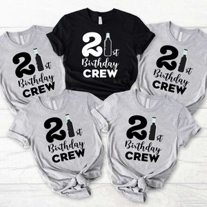 21st Birthday Crew Shirts,21 Drinking Shirt,party Squad Shirt for Girl ...