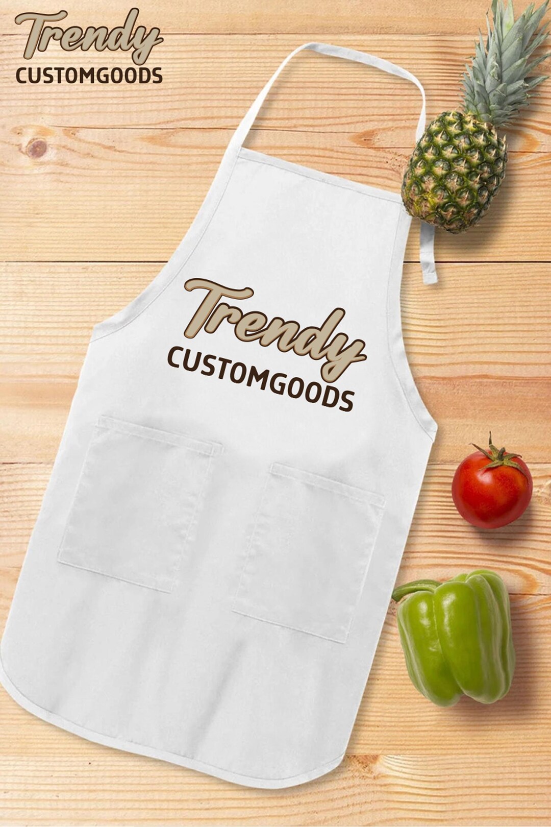 Custom Text-logo Apron,personalized Kitchen Apron,custom Chef Apron ...