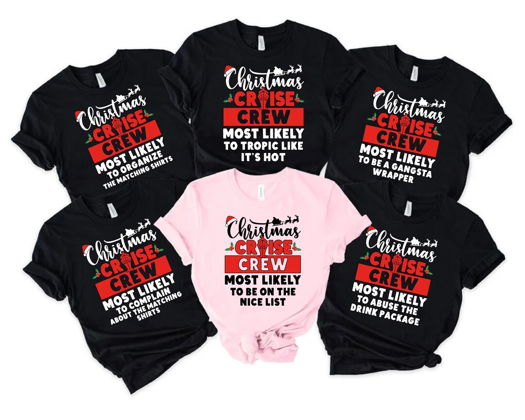 Christmas Cruise Crew Shirt,custom Xmas Family Cruise Shirts,family ...