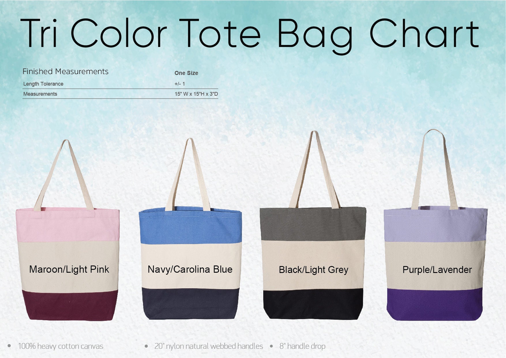 Custom Tote Bags,personalized Tri Color Tote Bags,print Your Logo ...
