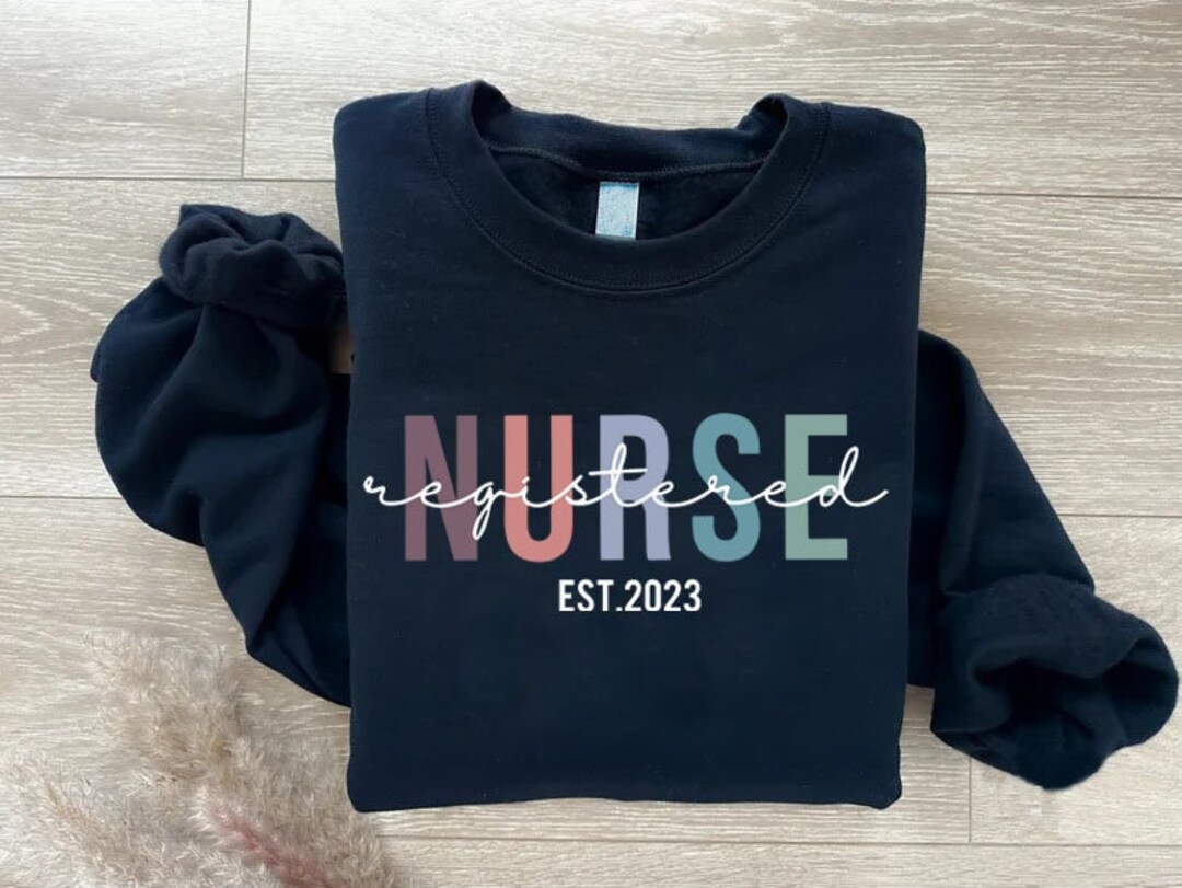 Personalized Registered Nurse Sweatshirt,custom Year RN Sweater,nurse ...