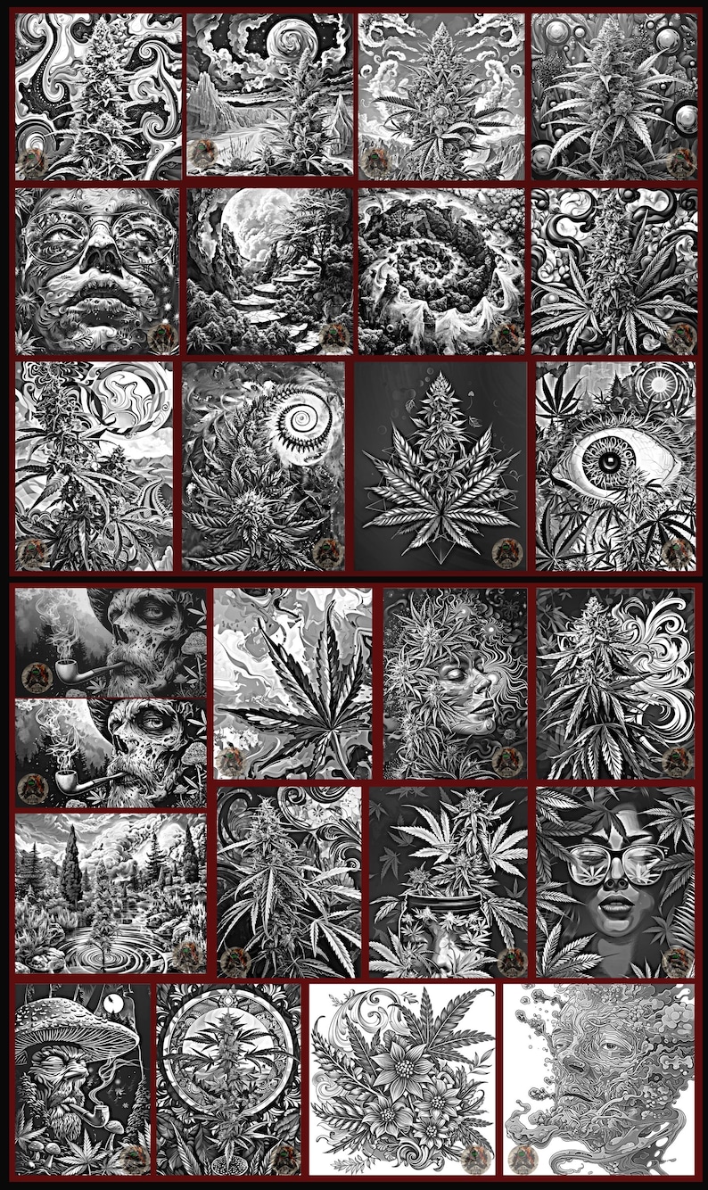 Cosmic Cannabis Design Bundle | 53 Edited Lightburn Files Ready for ...