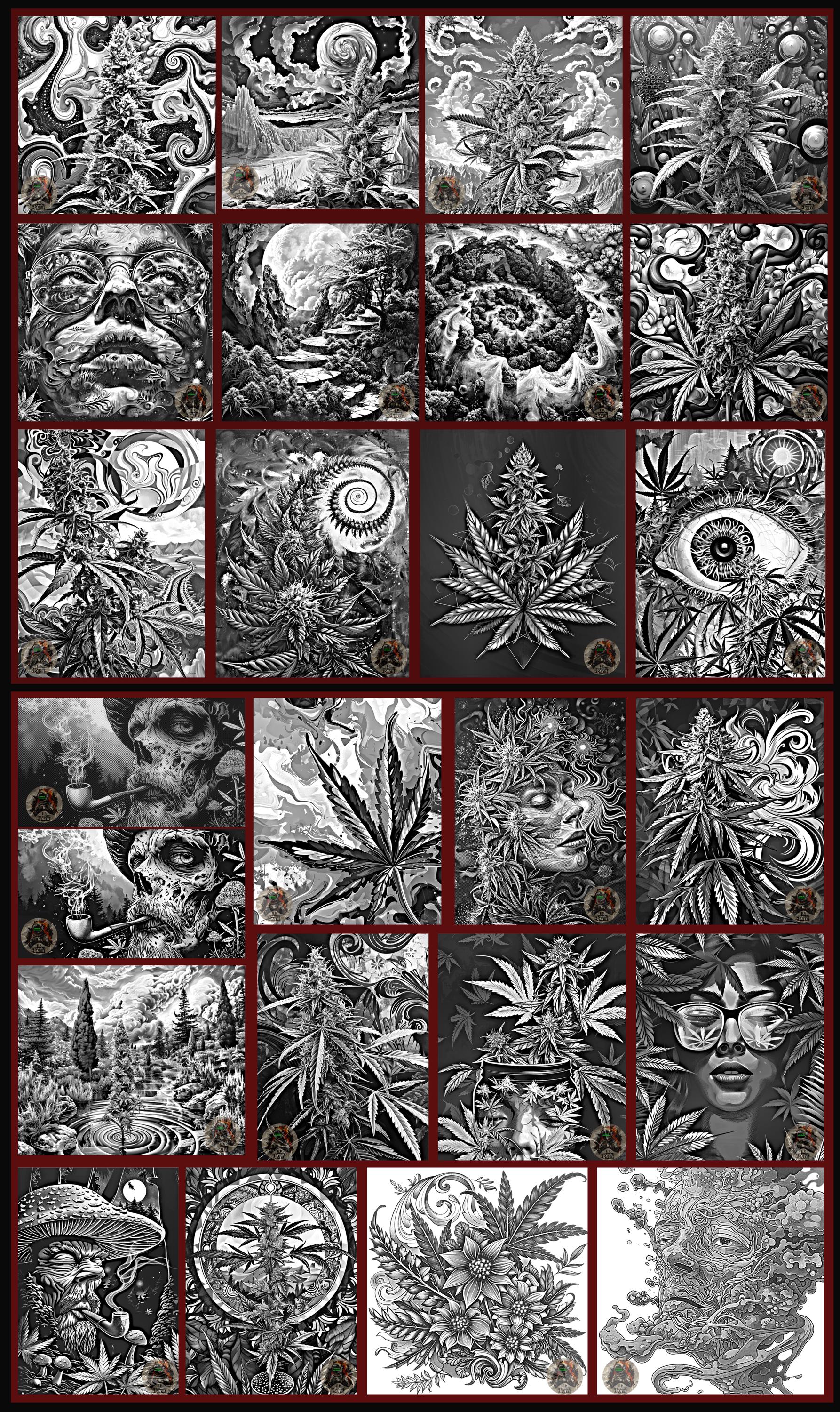 Cosmic Cannabis Design Bundle | 53 Edited Lightburn Files Ready for ...