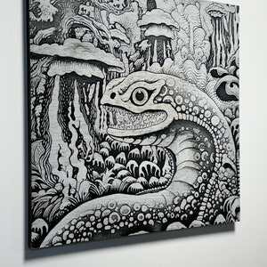 Wall Art, Laser Engraved, Wall Art of a Trippy Landscape With Tripped ...