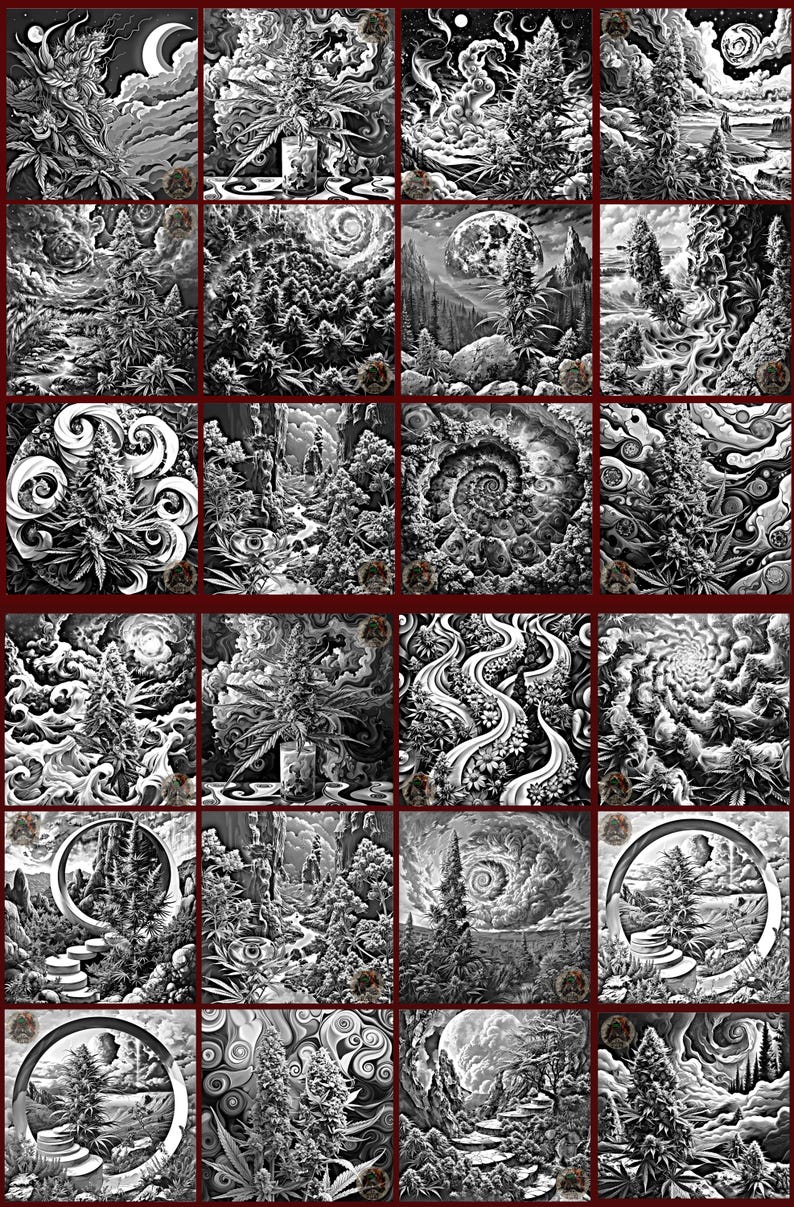Cosmic Cannabis Design Bundle | 53 Edited Lightburn Files Ready for ...