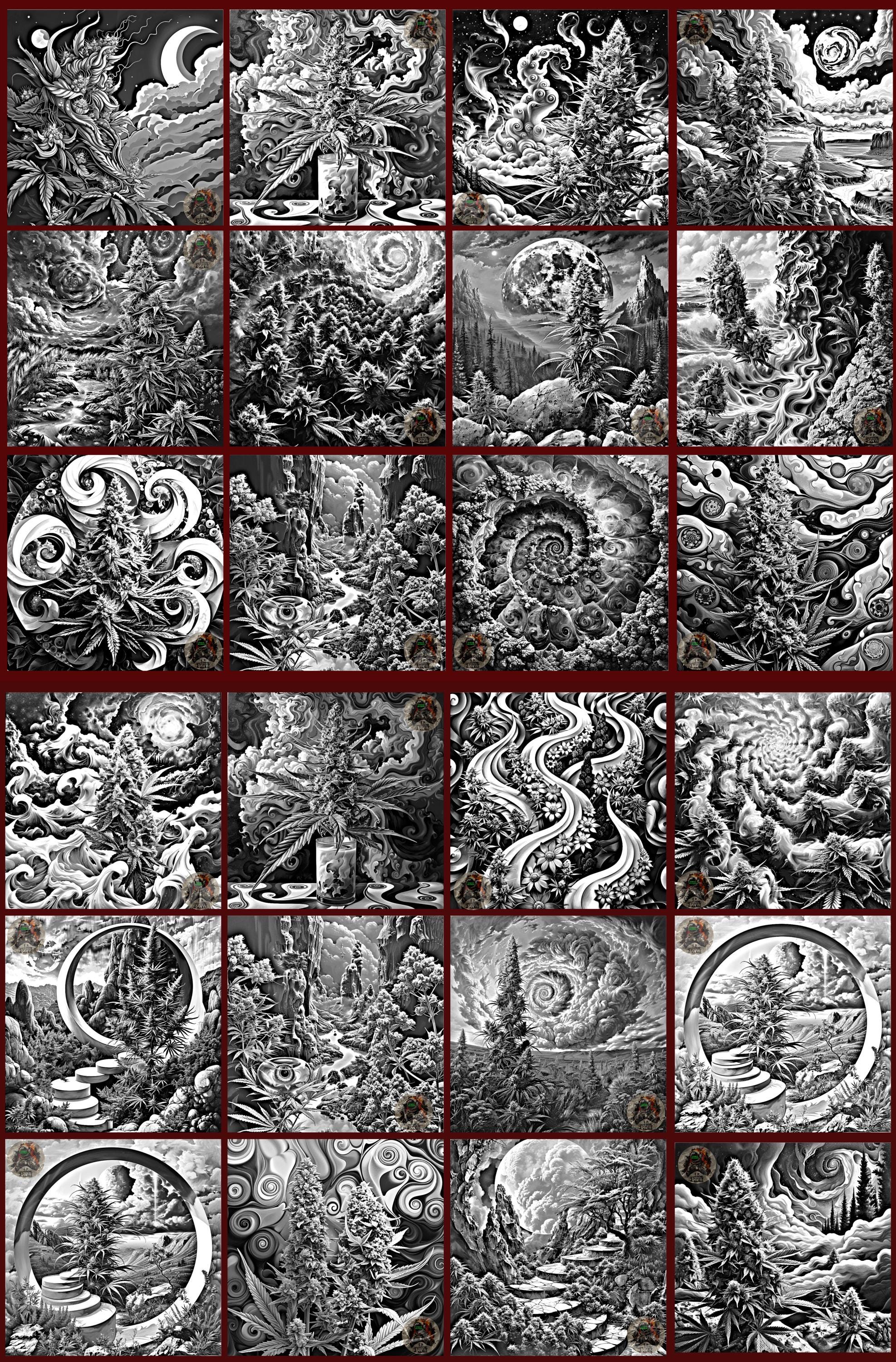 Cosmic Cannabis Design Bundle | 53 Edited Lightburn Files Ready for ...