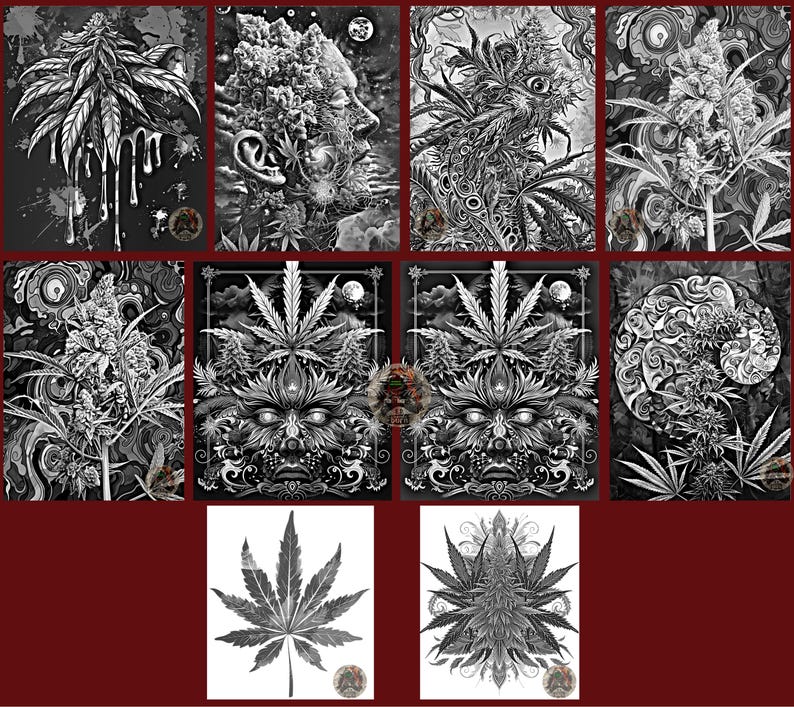 Cosmic Cannabis Design Bundle | 53 Edited Lightburn Files Ready for ...