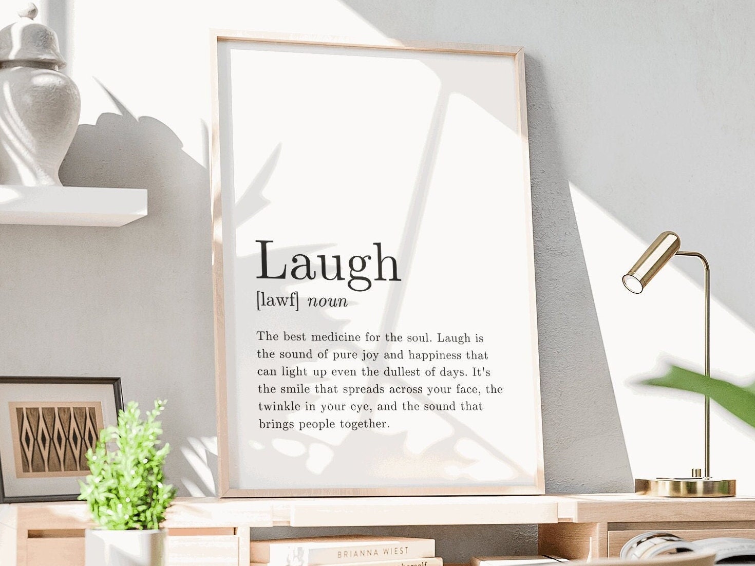 Laugh Definition Printable Poster, Laugh Quote, Positive Motivation ...