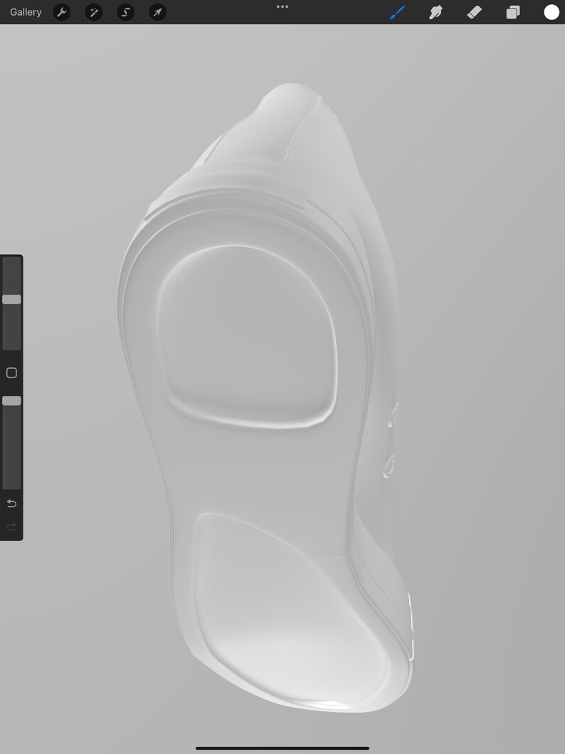 1 X Hightop Shoe 3D Model for Procreate 3D Digital Painting on iPad ...