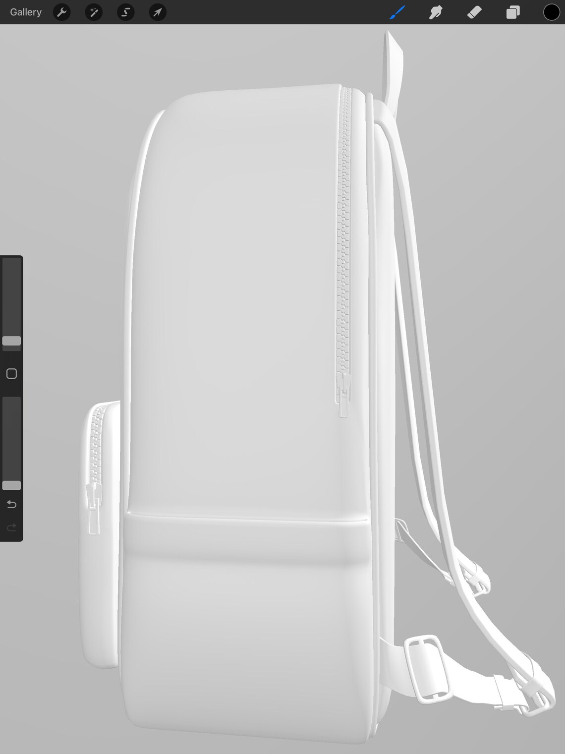 1 X Backpack 3D Model for Procreate 3D Digital Painting on iPad | Taken ...