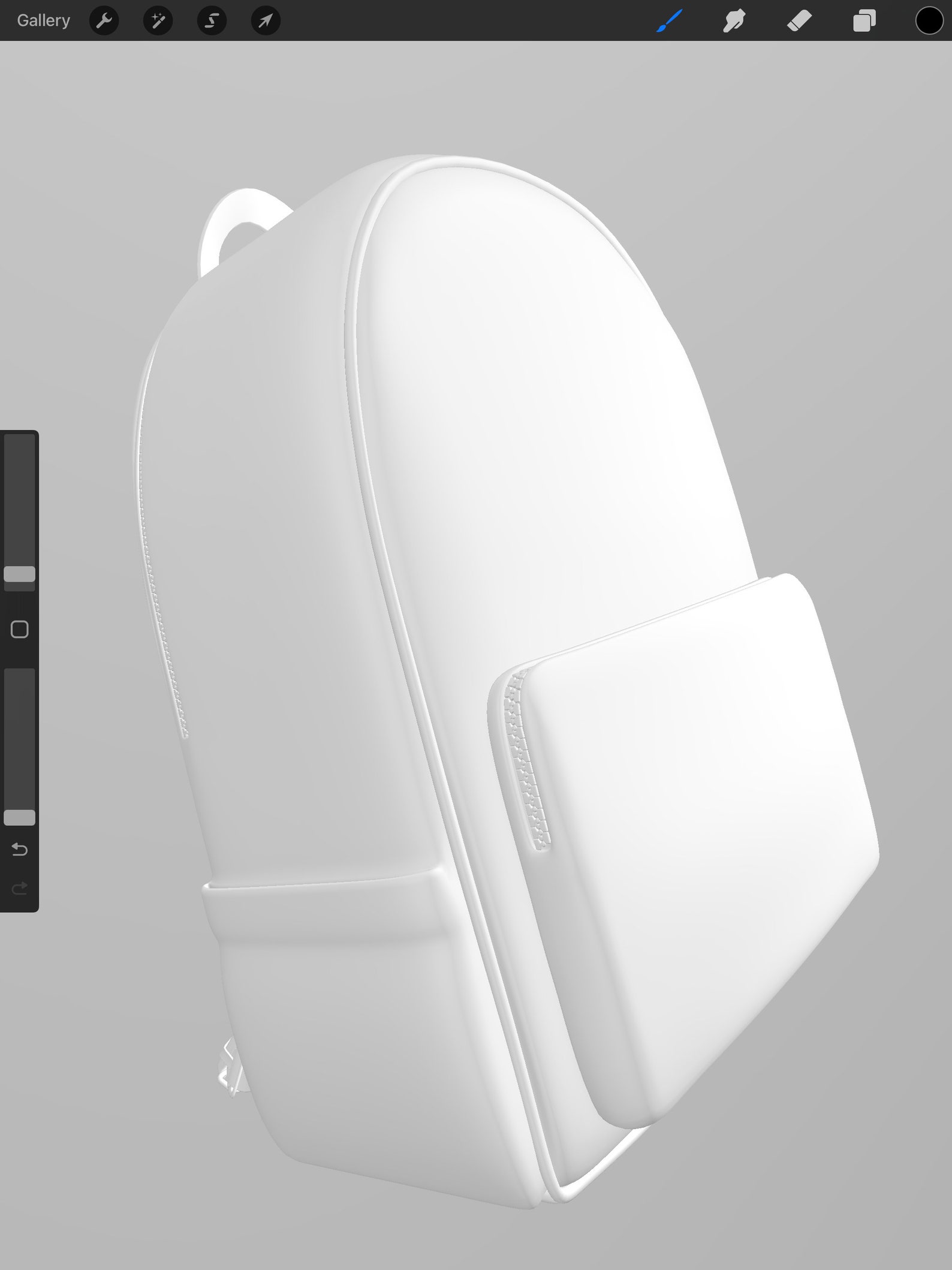 1 X Backpack 3D Model for Procreate 3D Digital Painting on iPad Taken ...