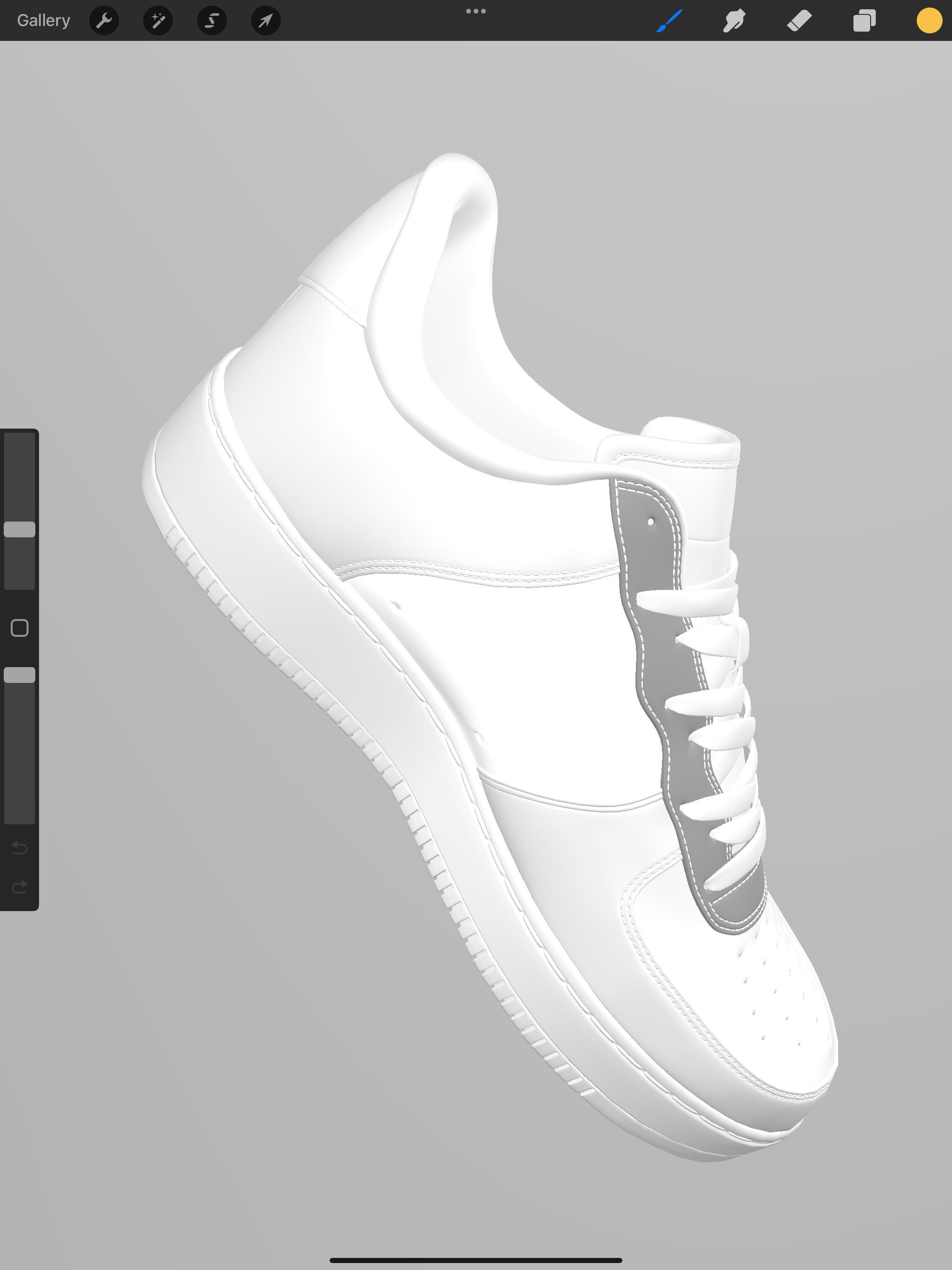 1 X Sneaker 3D Model for Procreate 3D Digital Painting on iPad | Part ...