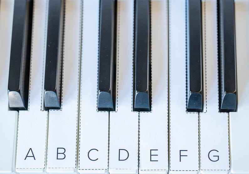 Piano Key Names- Printable Overlays for Piano Keys (digital Download ...