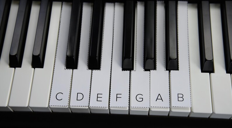 Learn the Names of the Piano Keys- Cut Out Overlays to Memorize Names ...