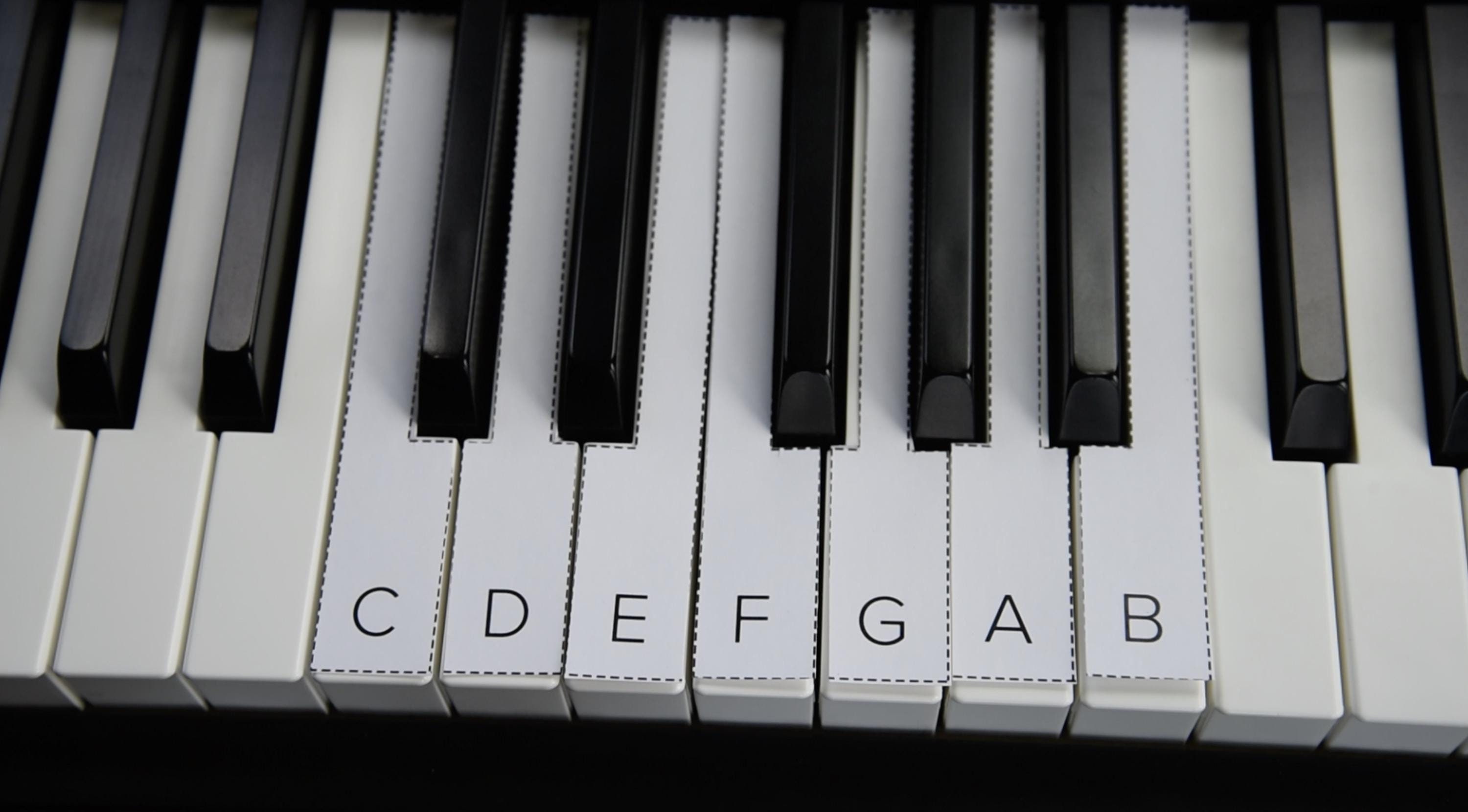 Learn the Names of the Piano Keys- Cut Out Overlays to Memorize Names ...