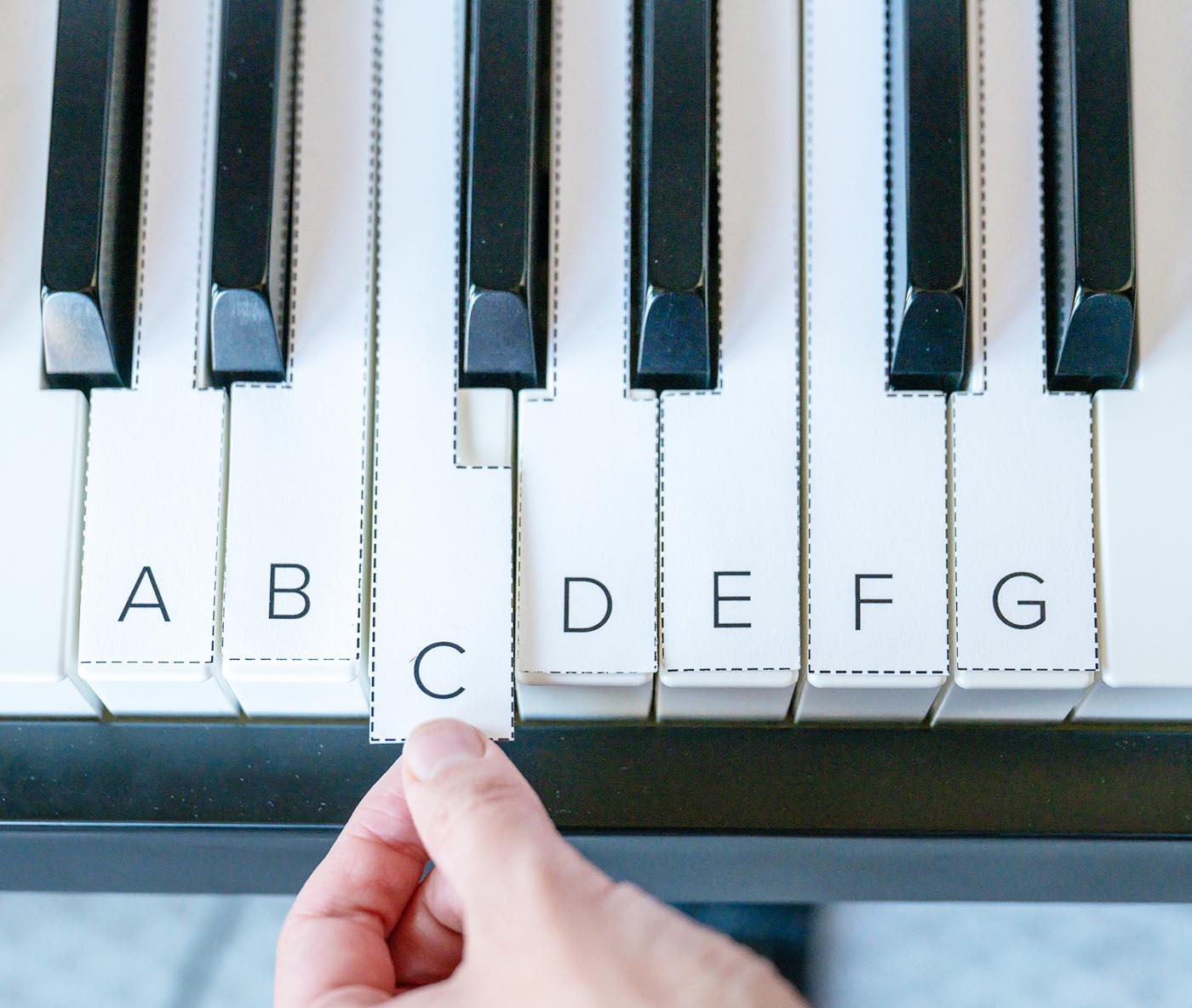 Piano Key Names- Printable Overlays for Piano Keys (digital Download ...