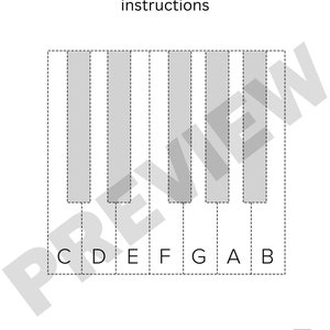 Learn the Names of the Piano Keys- Cut Out Overlays to Memorize Names ...