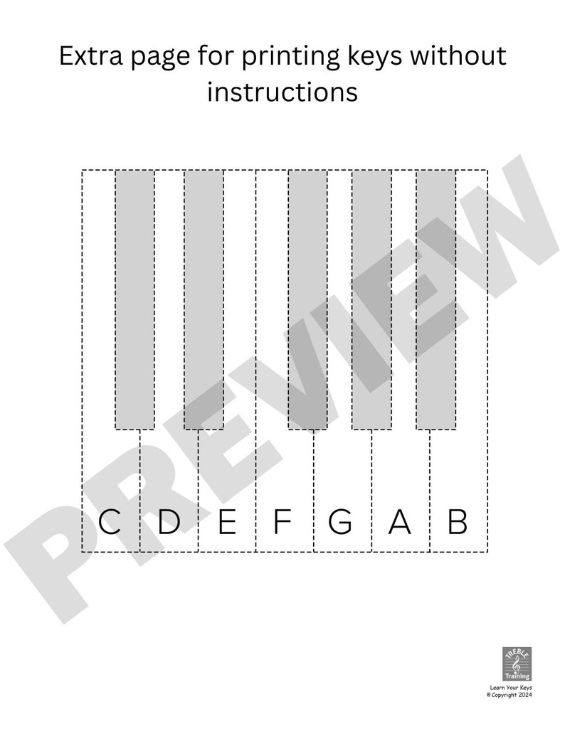 Learn the Names of the Piano Keys- Cut Out Overlays to Memorize Names ...