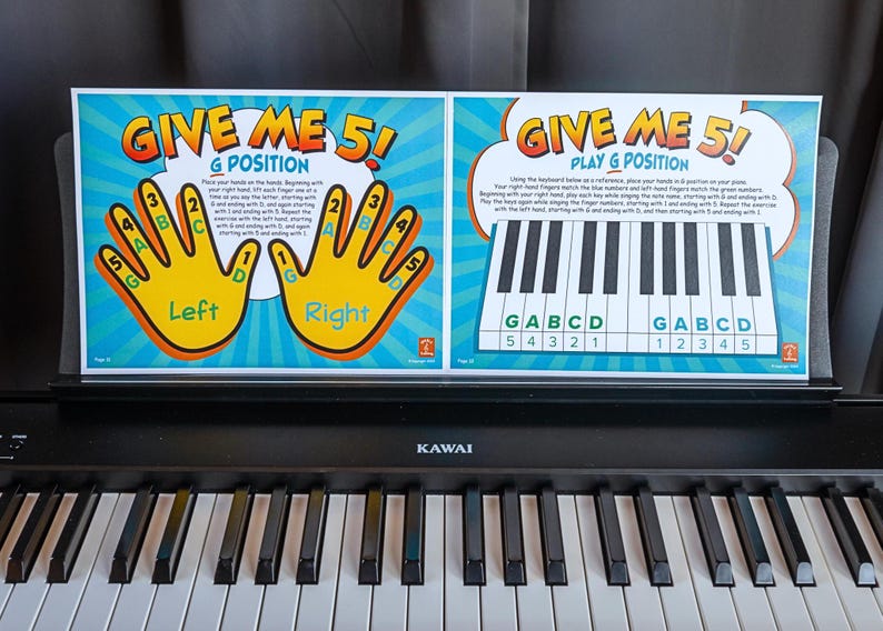 Piano Finger Numbers and Beginner Hand Positions - Etsy